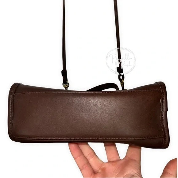 Vintage Coach Regina Bag #9983 Dark Brown Leather 90s Crossbody Top Ha ...